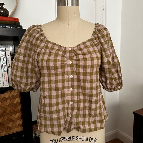 Universal Thread | Tops | Universal Thread Gingham Blouse | Poshmark